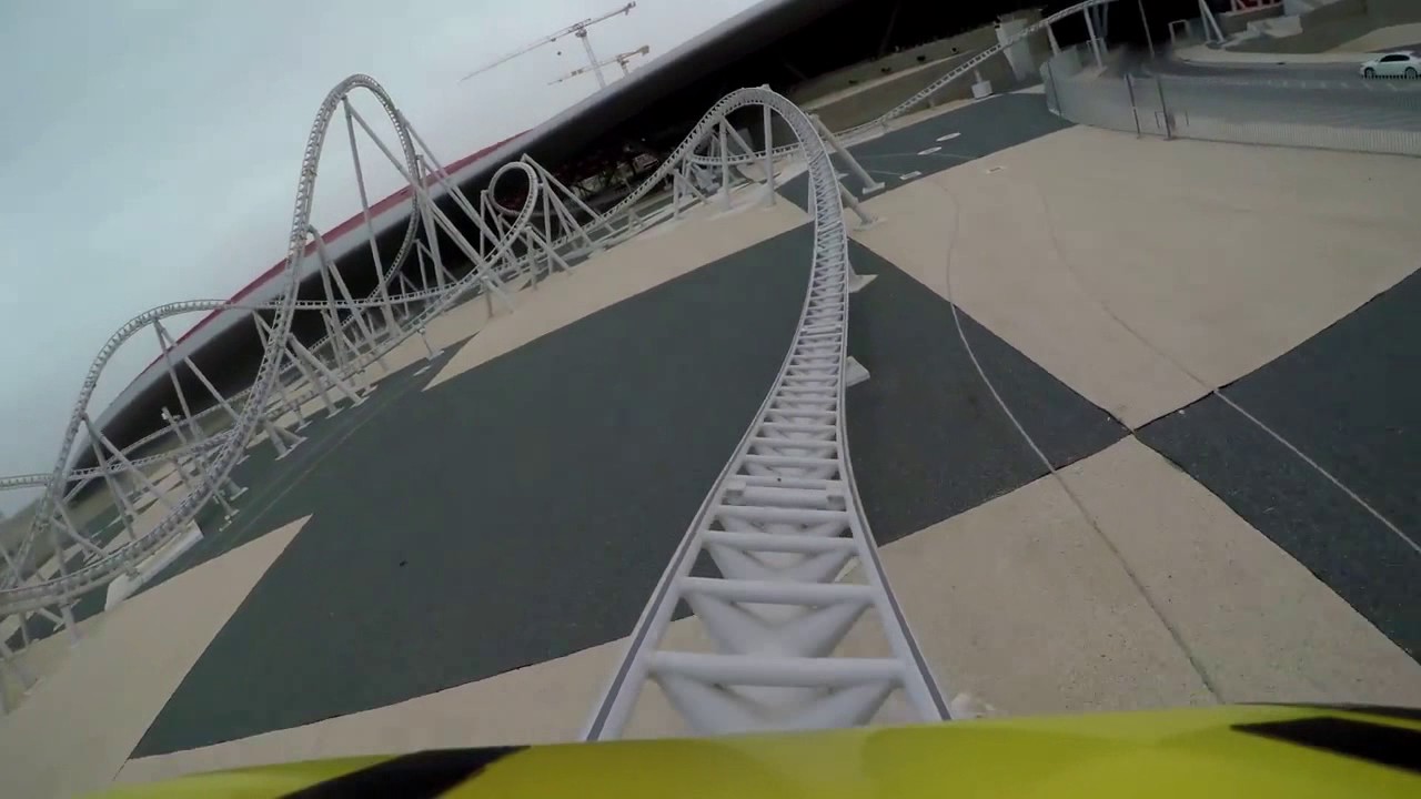Flying Aces Roller Coaster POV Footage! Ferrari World Abu Dhabi UAE ...