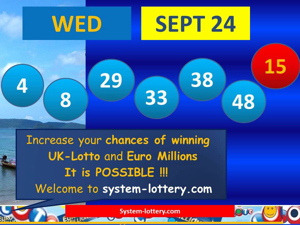 UK Lotto draw wednesday numbers result september 24 - YouTube