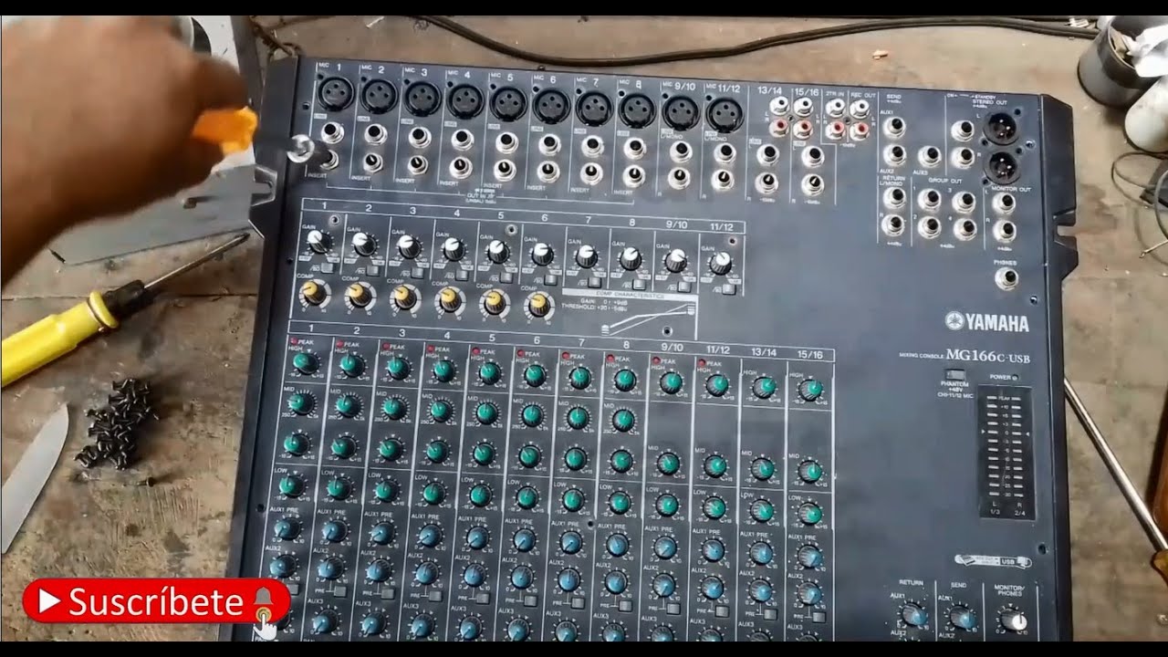 Mixer Yamaha MG 166C USB NO PRENDE - YouTube
