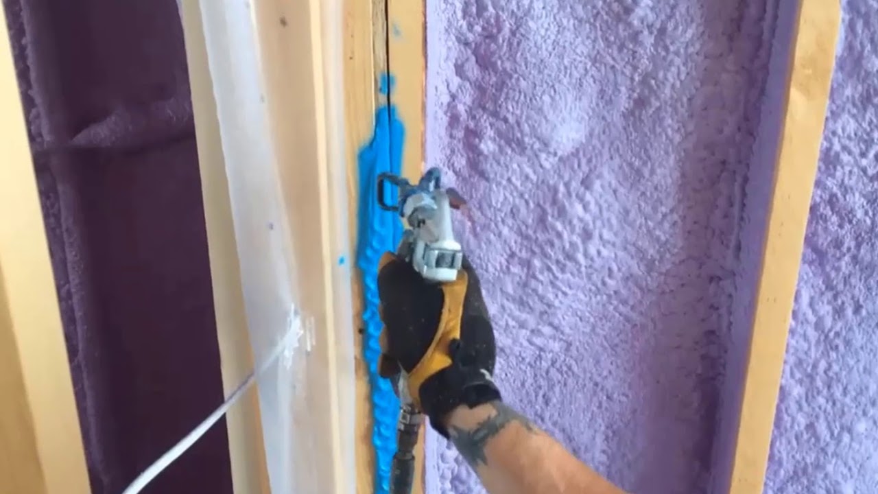 Game Changer! Air sealing with spray-on caulking - YouTube