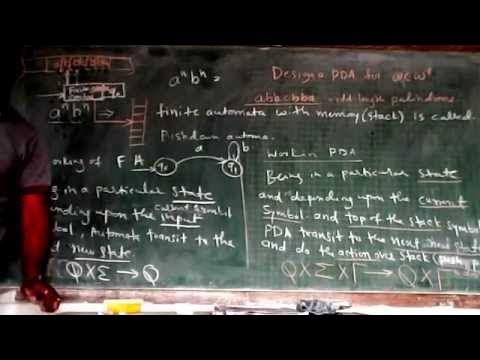 Designing Pushdown Automata Accepting given Language - YouTube