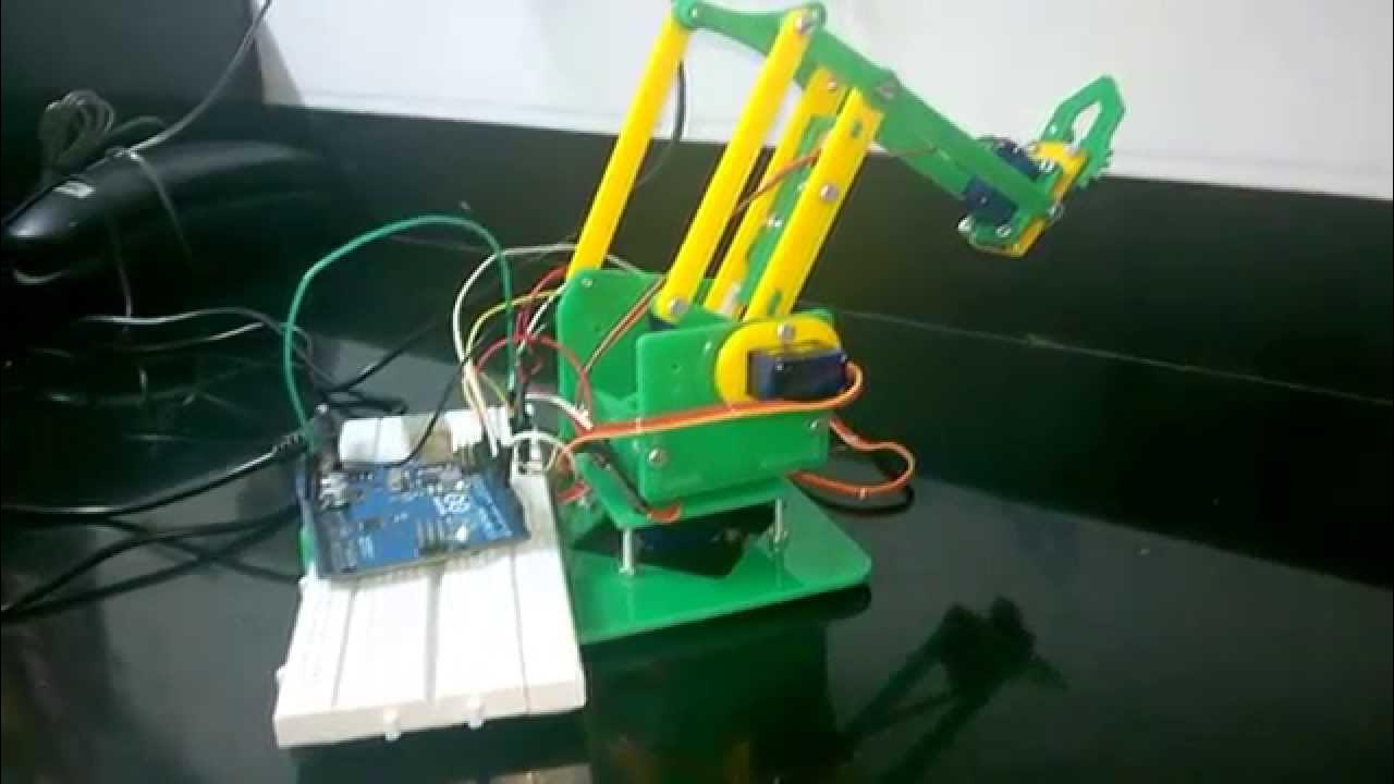 Arduino control MeArm - YouTube