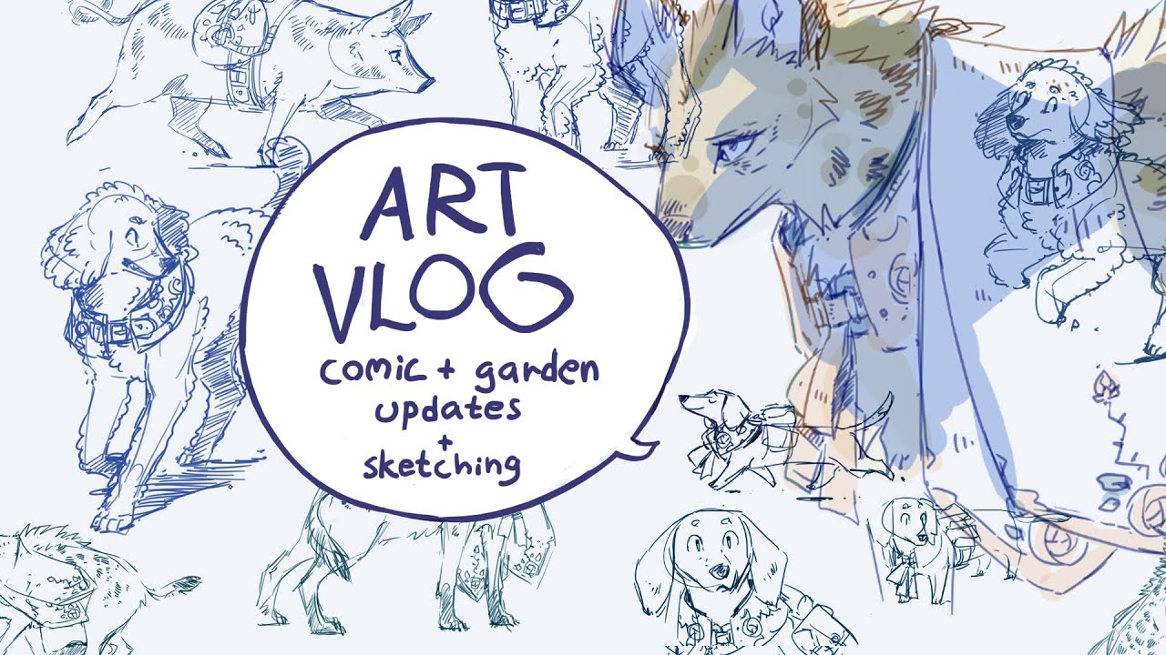 Artist vlog | Comic updates, gardening and character sketching ...