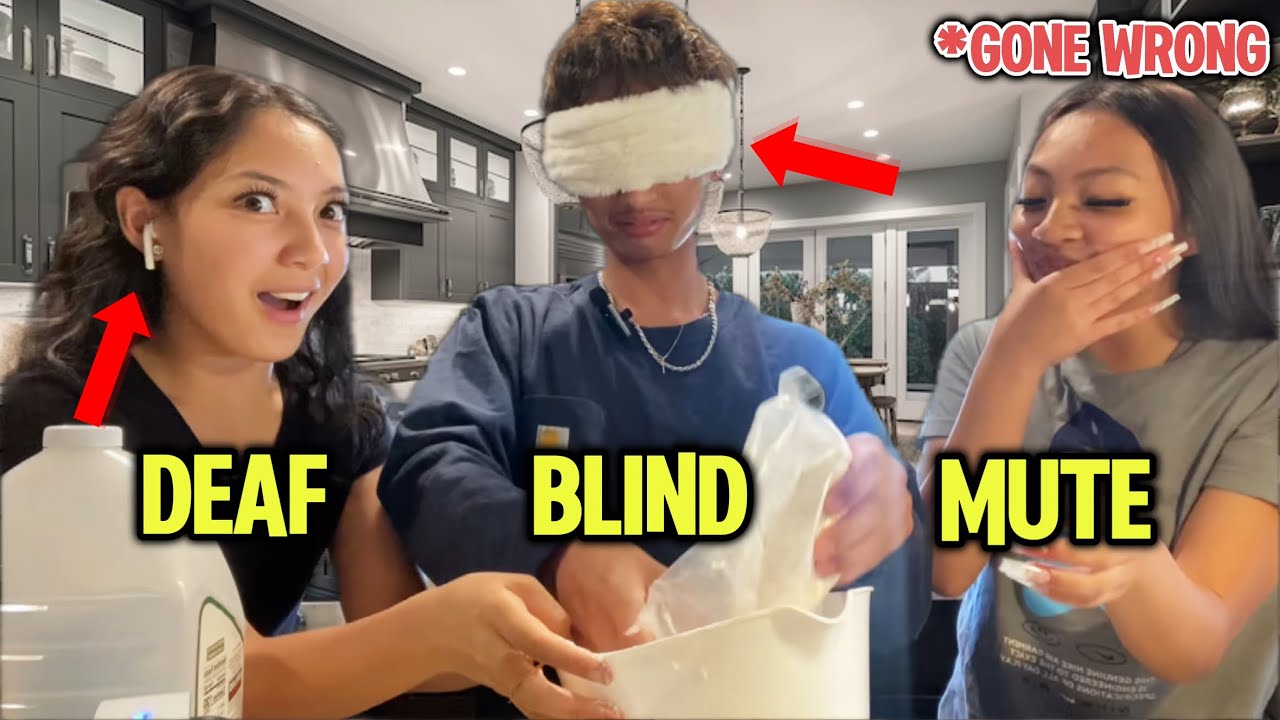 BLIND, DEAF, MUTE CHALLENGE **gone wrong* - YouTube