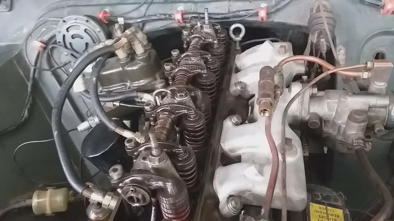 M151a2 engine after adjusting valve - YouTube