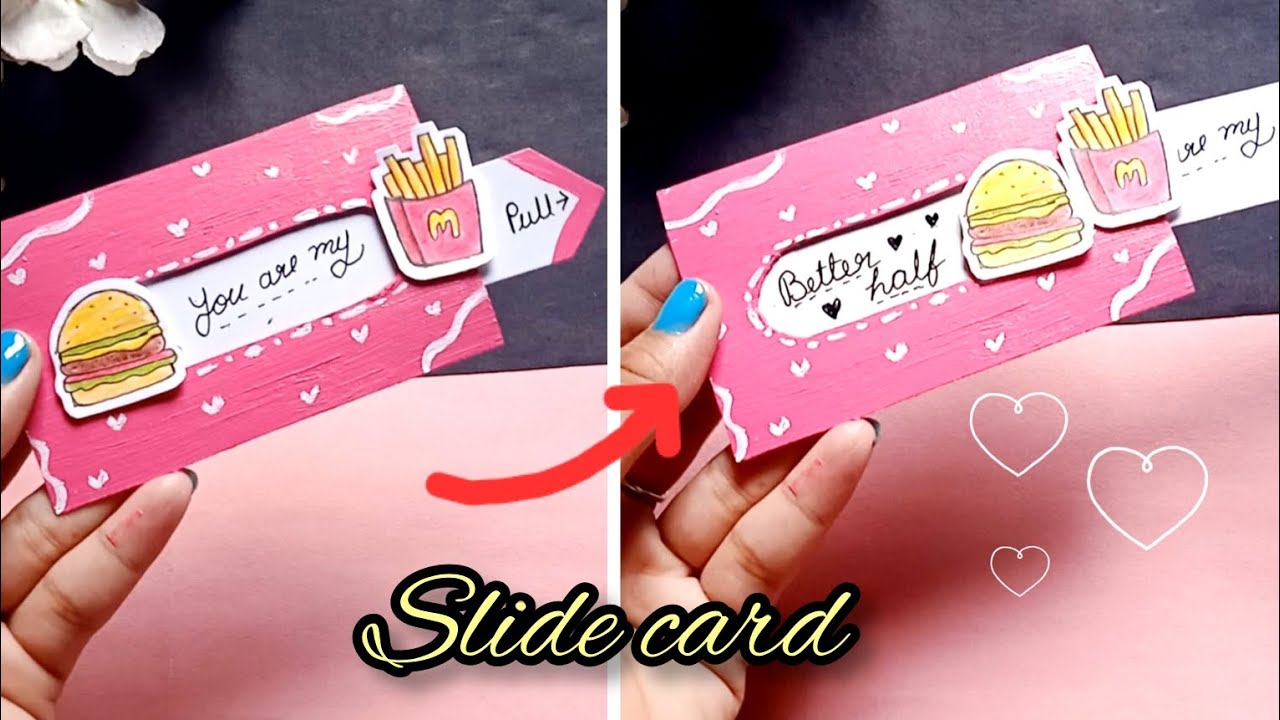 diy slide card idea 💡🥰 gift for special ones #diy #craftideas #viral # ...