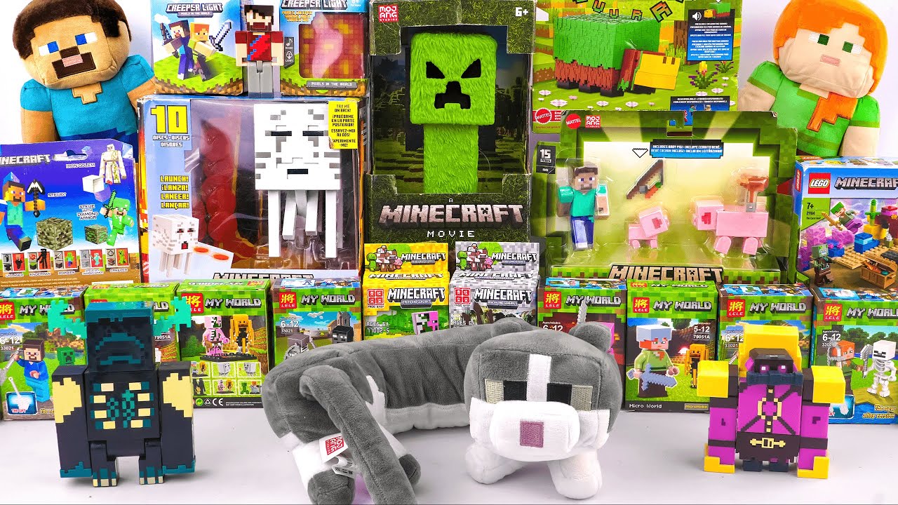 Minecraft Movie Toy Collection Unboxing | Steve Plush | Alex Plush ...