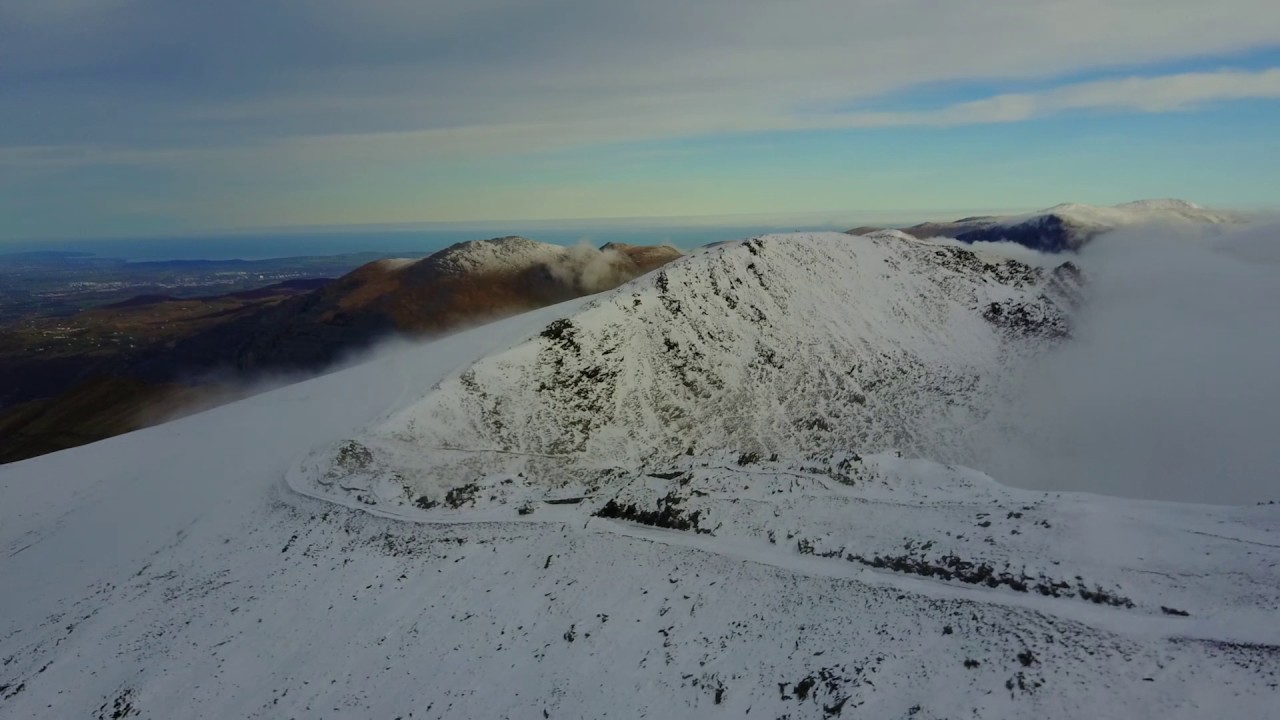 Snowdon Summit in Winter - Jan 2016 - Drone 1080p - YouTube