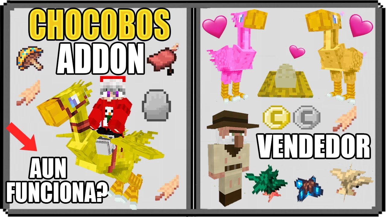 👉 CHOCOBOS ADDON para Minecraft PE 1.16.201 CHOCOCRAFT para MINECRAFT ...