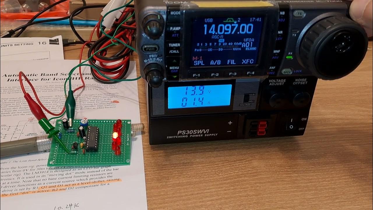 ICOM HF Radio Band Select Decoder by LM3914 - YouTube