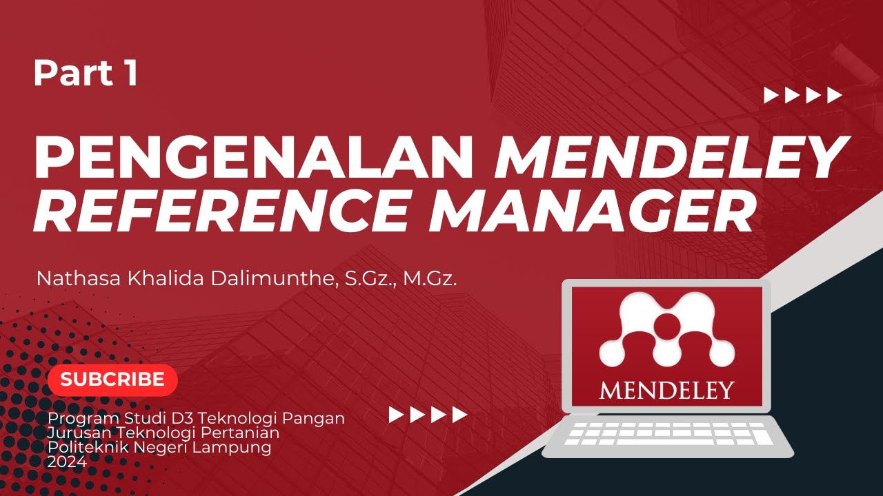 Pengenalan Reference Manager (Mendeley) | PART 1 - YouTube