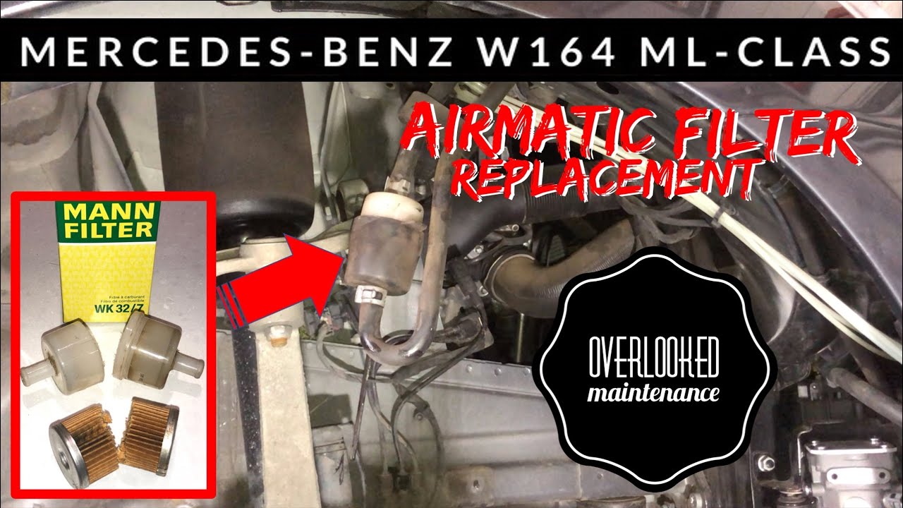 How to Replace Mercedes W164 AIRMATIC Compressor Filter - Most owners ...