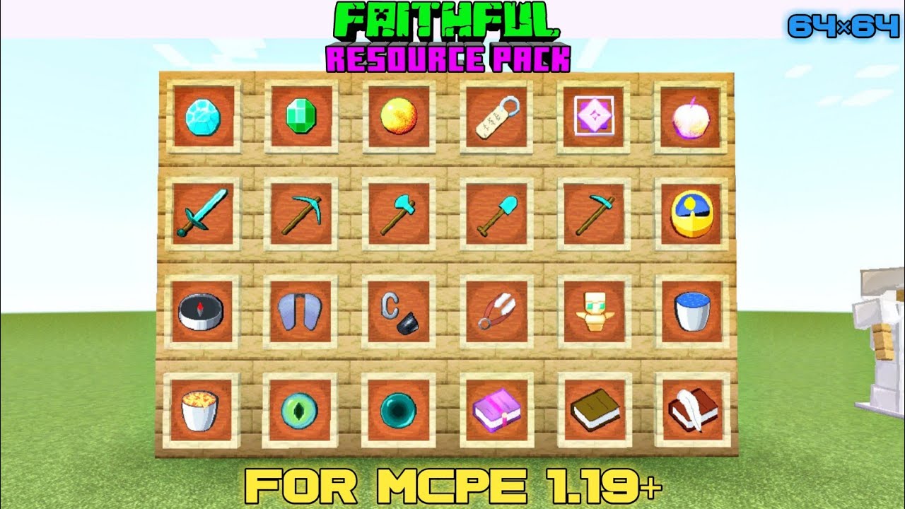 Faithful 64×64 Texture Pack For Mcpe 1.19 - YouTube
