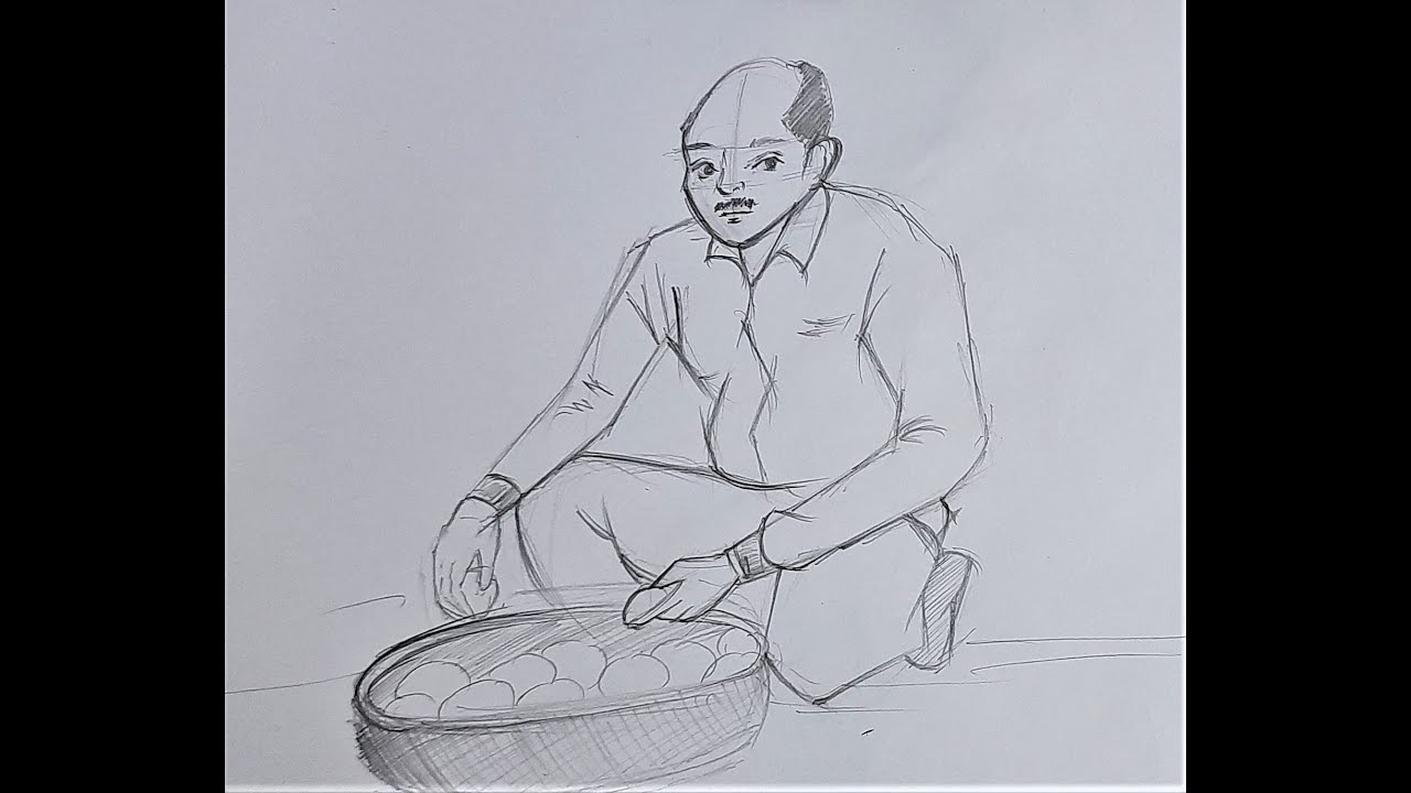 draw sitting figure /pencil sketch/simple and easy tutorial for ...