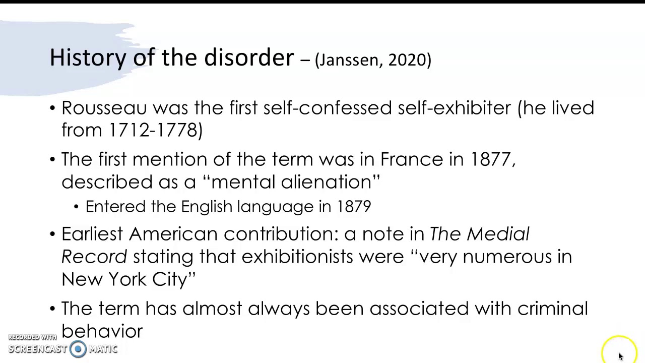 Exhibitionistic Disorder - YouTube