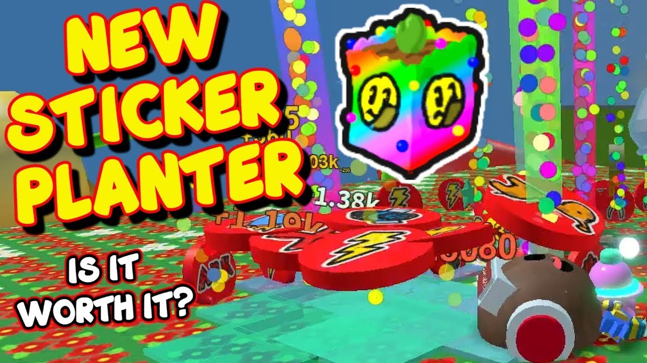 NEW STICKER PLANTER IS IT WORTH IT BEE SWARM SIMULATOR - YouTube