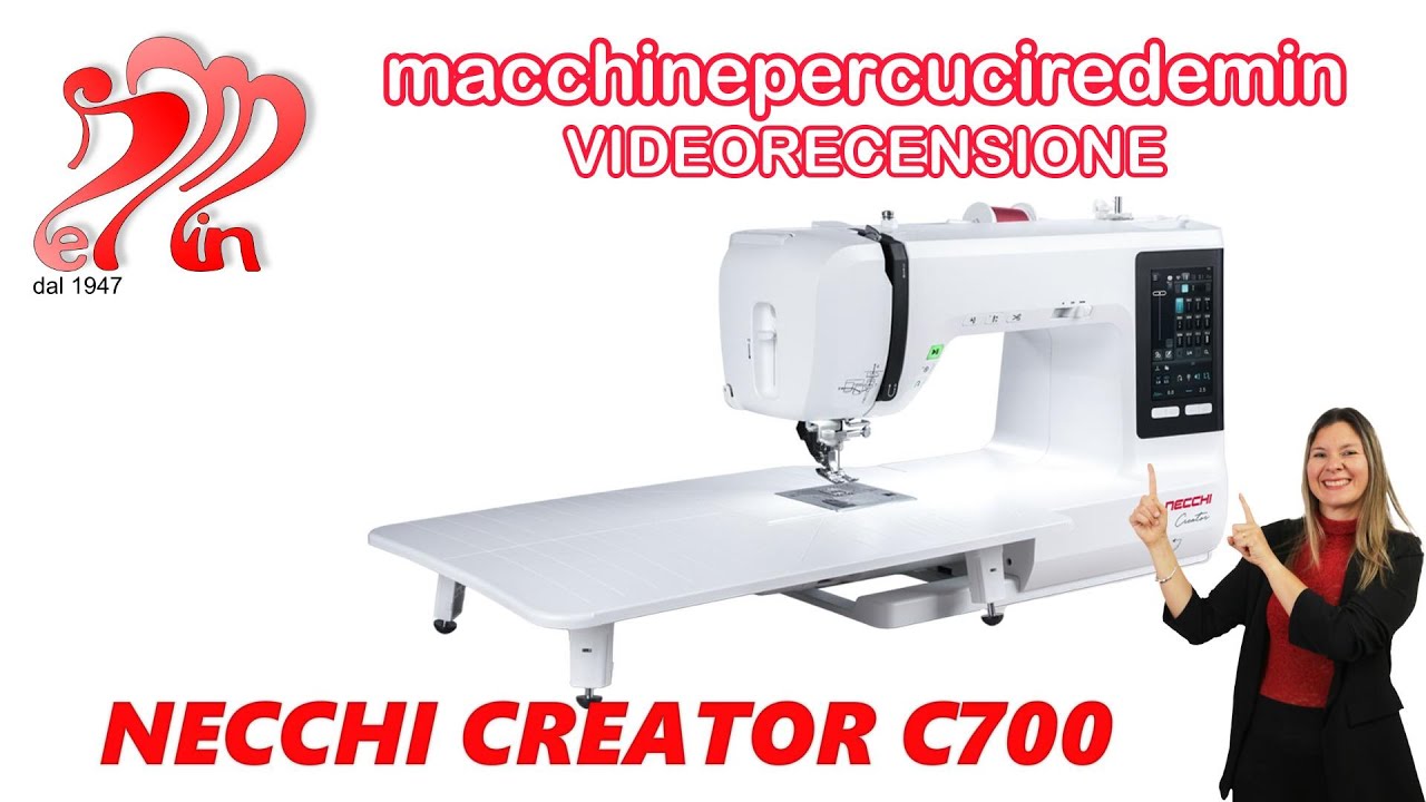 Necchi Creator C700 - video presentazione macchinepercuciredemin - YouTube
