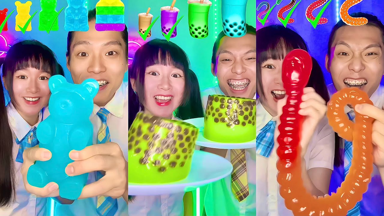 Random Emoji Jelly Gummy Food Challenge ASMR Compilation! 🥵 (Part1 ...