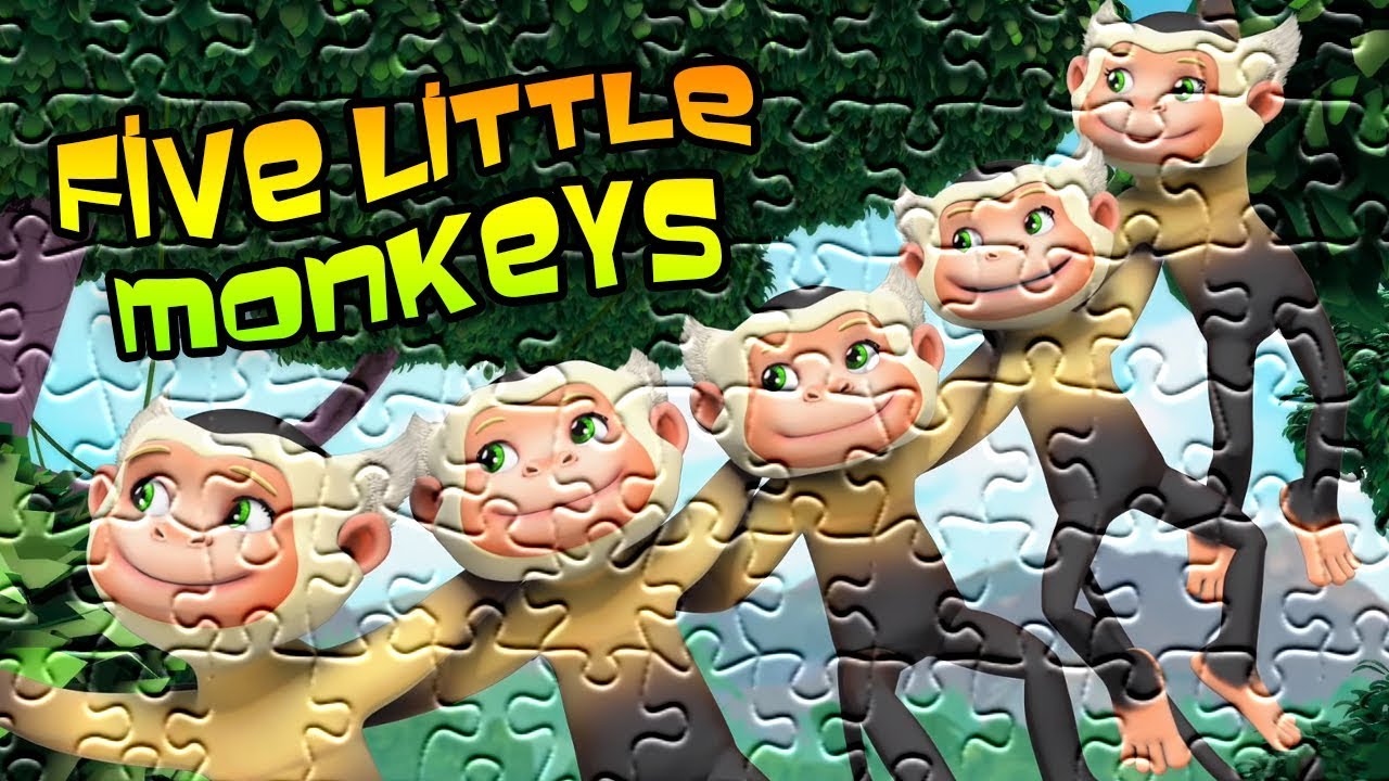 Five Little Monkeys Puzzle Games For Kids! - YouTube
