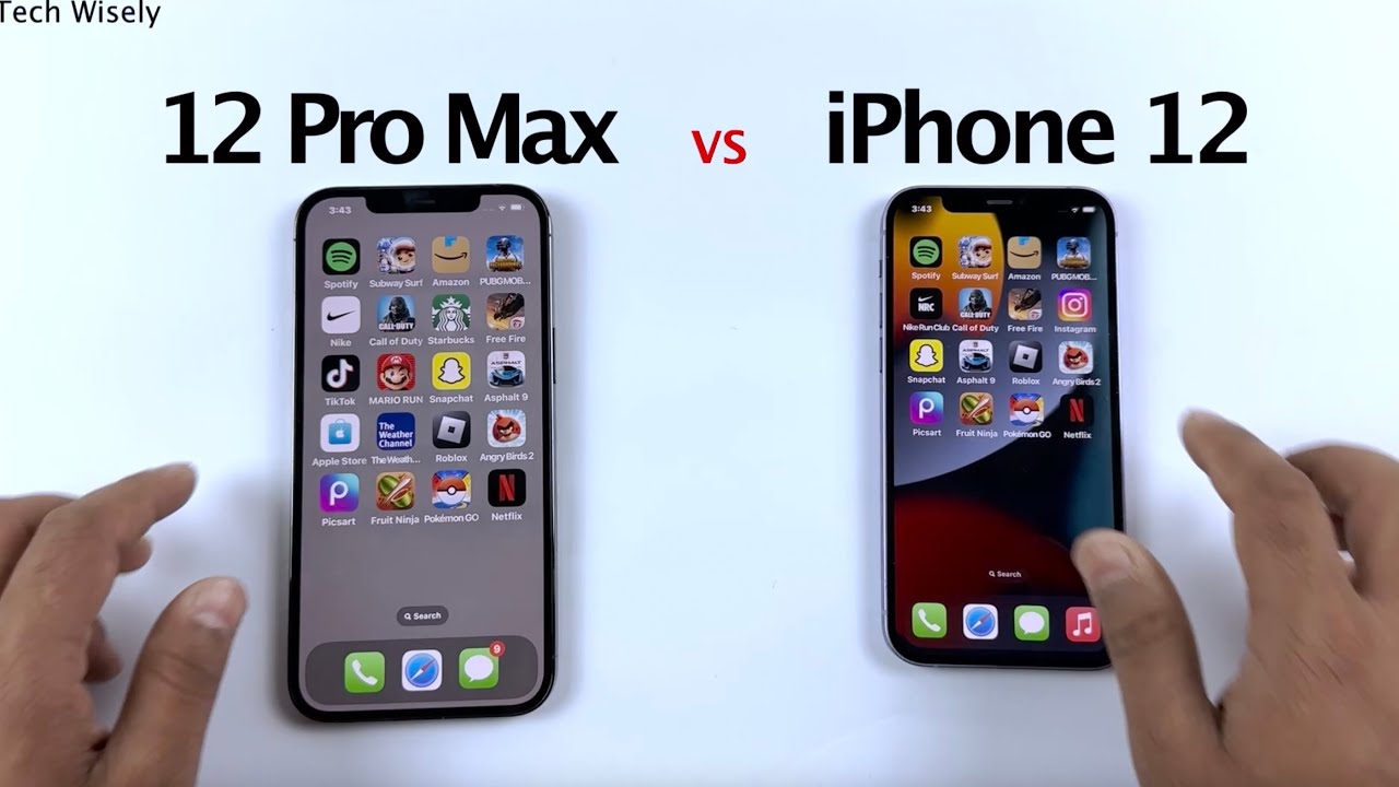 iPhone 12 Pro Max vs iPhone 12 - SPEED TEST - YouTube
