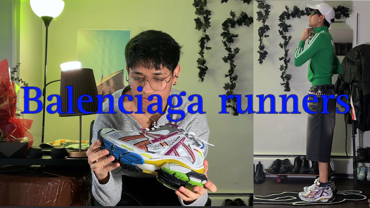 Balenciaga runner unboxing | review on feet with three different outfit ...