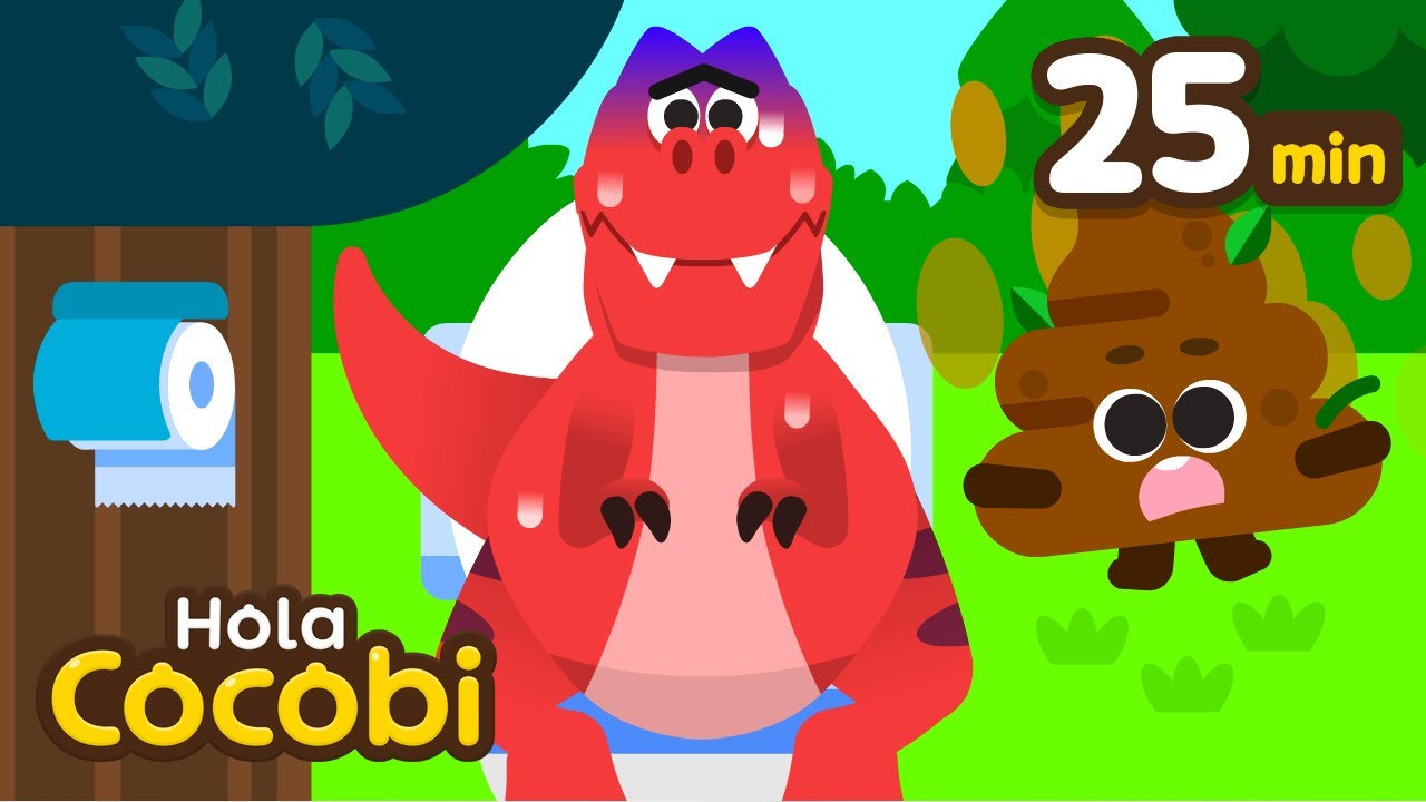 ¡Caca de Tiranosaurio Rex!🦖Compilacion | Inglés Canciones de ...