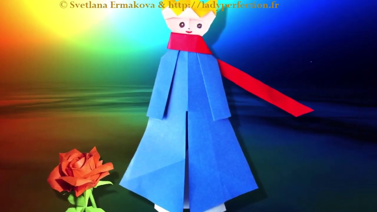 Origami facile : 👑 Petit 🌹 Prince 🌎🦊🐍 - YouTube