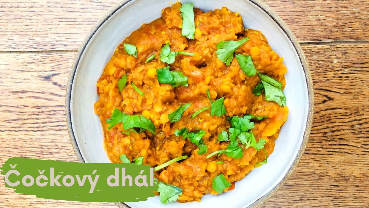 Indický dhál (kari) z červené čočky s kokosovým mlékem | Veganské kari ...