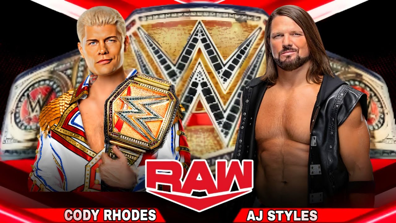 Cody Rhodes vs AJ Styles Undisputed Universal Championship Full Match ...