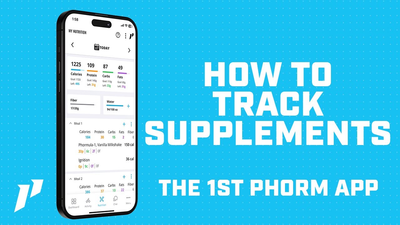 How To Track Supplements In The 1st Phorm App - YouTube