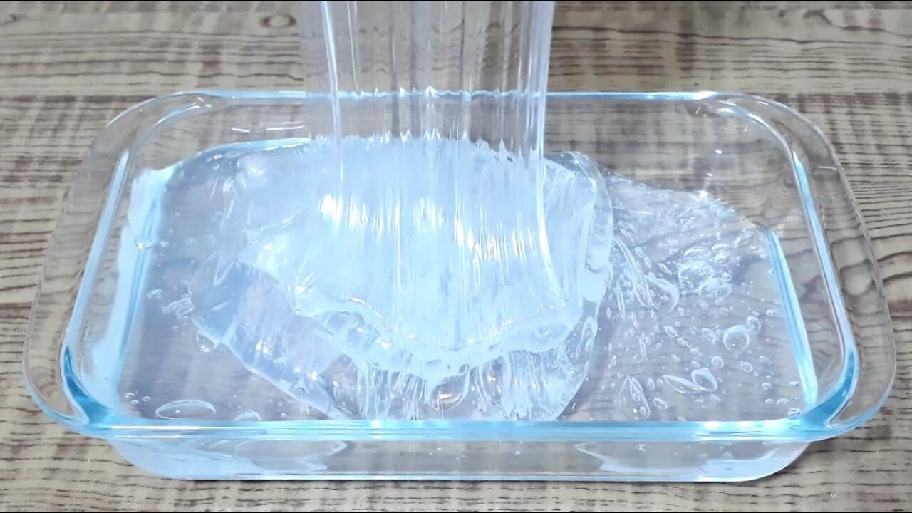 DIY JUMBO CLEAR SLIME !!! MAKING A JUMBO BIG CLEAR SLIME (DIY SLIME ...