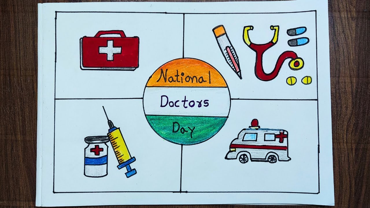 Doctors Day Drawing / National Doctors Day Drawing Easy / Happy Doctors ...