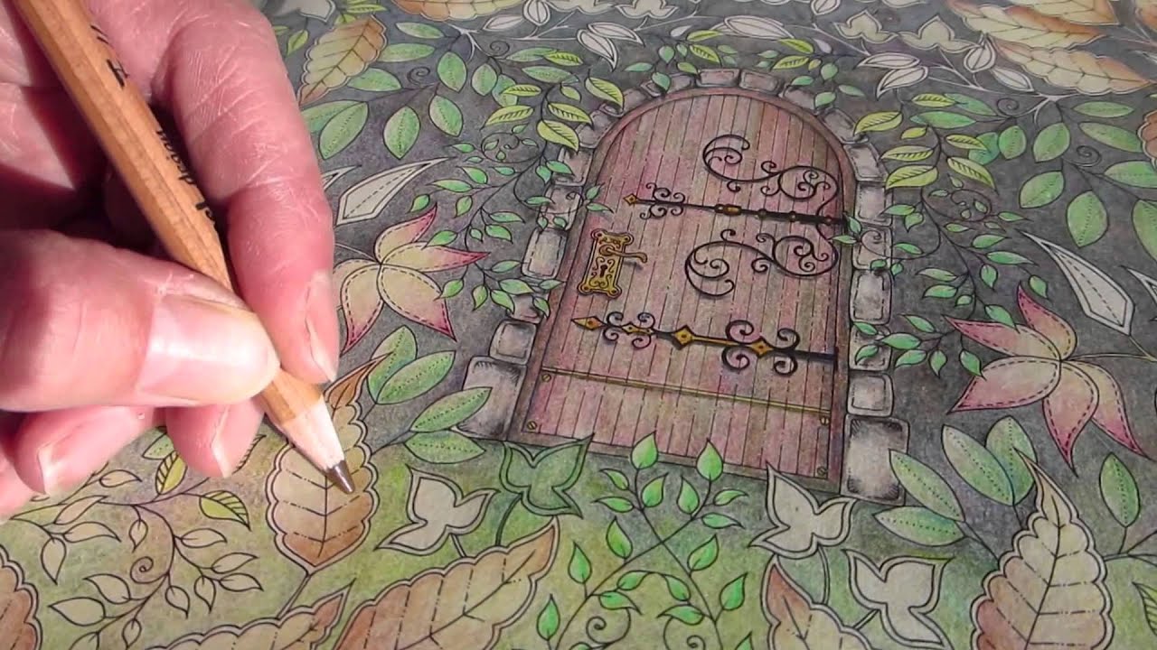 Colouring My Secret Garden - The Secret Door part 2 (how to) - YouTube