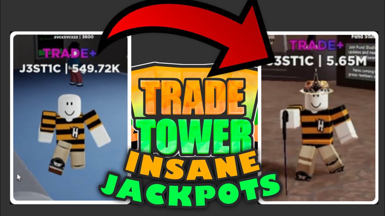 MOST INSANE JACKPOT CLUTCH IN Trade Tower [Roblox] - YouTube