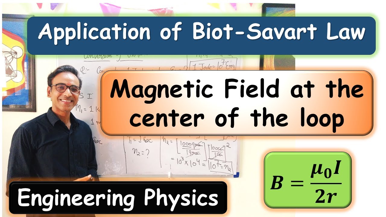 Application Biot-Savart Law: Magnetic Field at the Center of the Loop, Engineering Physics ...