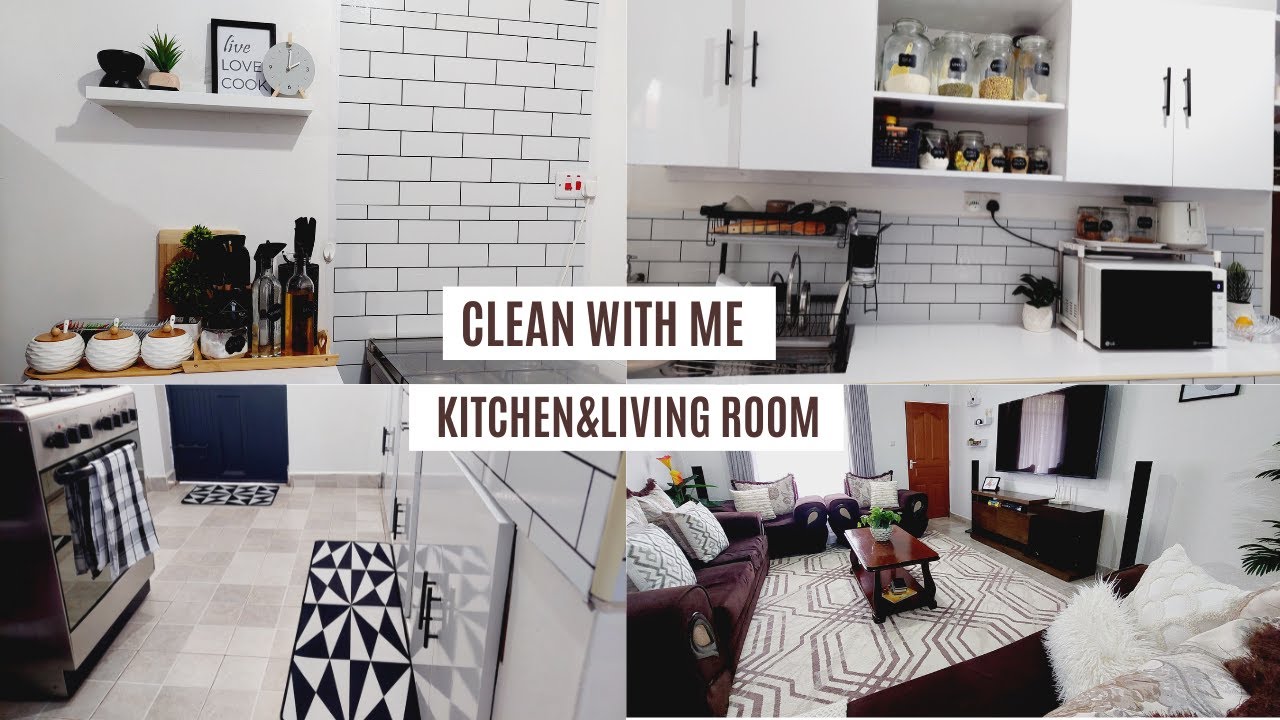 CLEAN WITH ME//Thorough Cleaning Kitchen & Living Room# ...