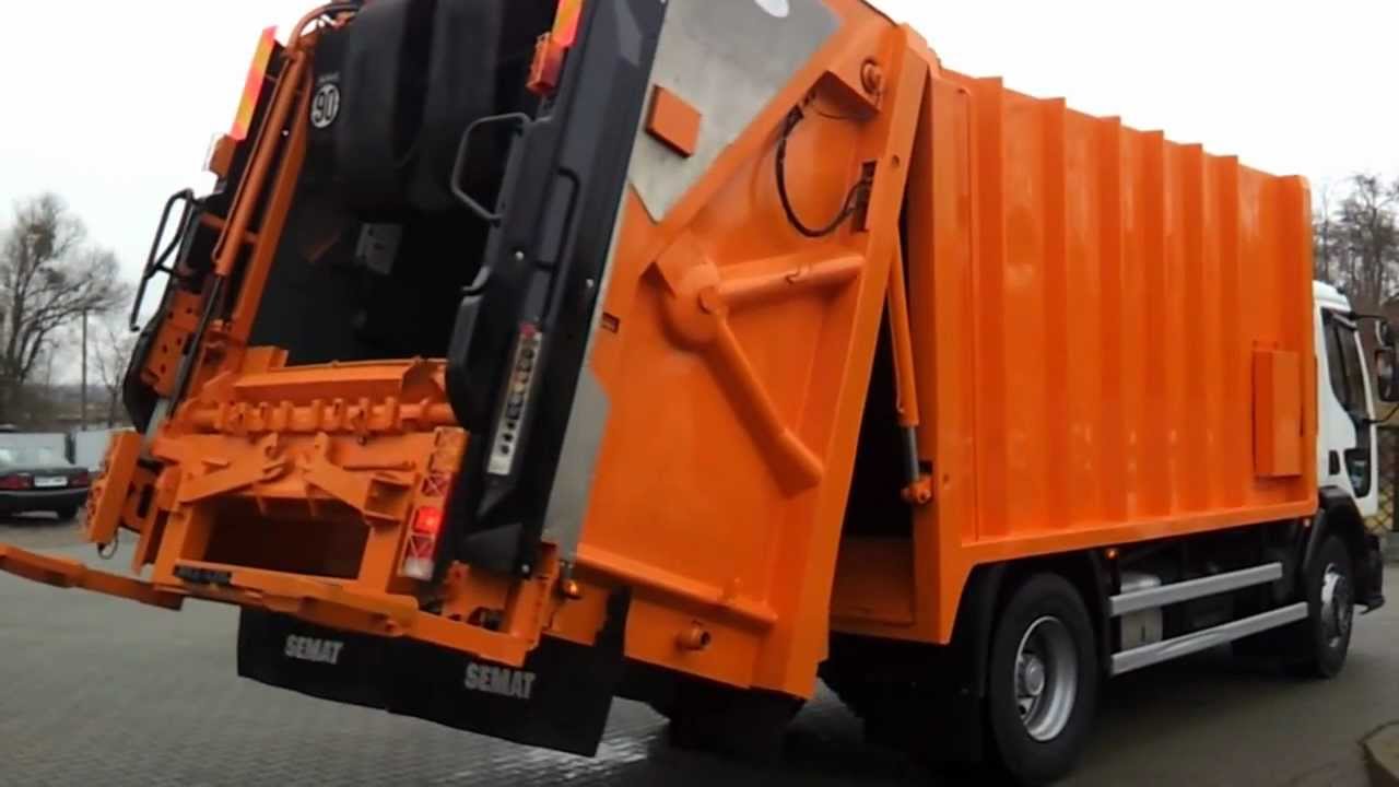 SEMAT Smieciarka www.phu-impex.pl Renault garbage truck - YouTube