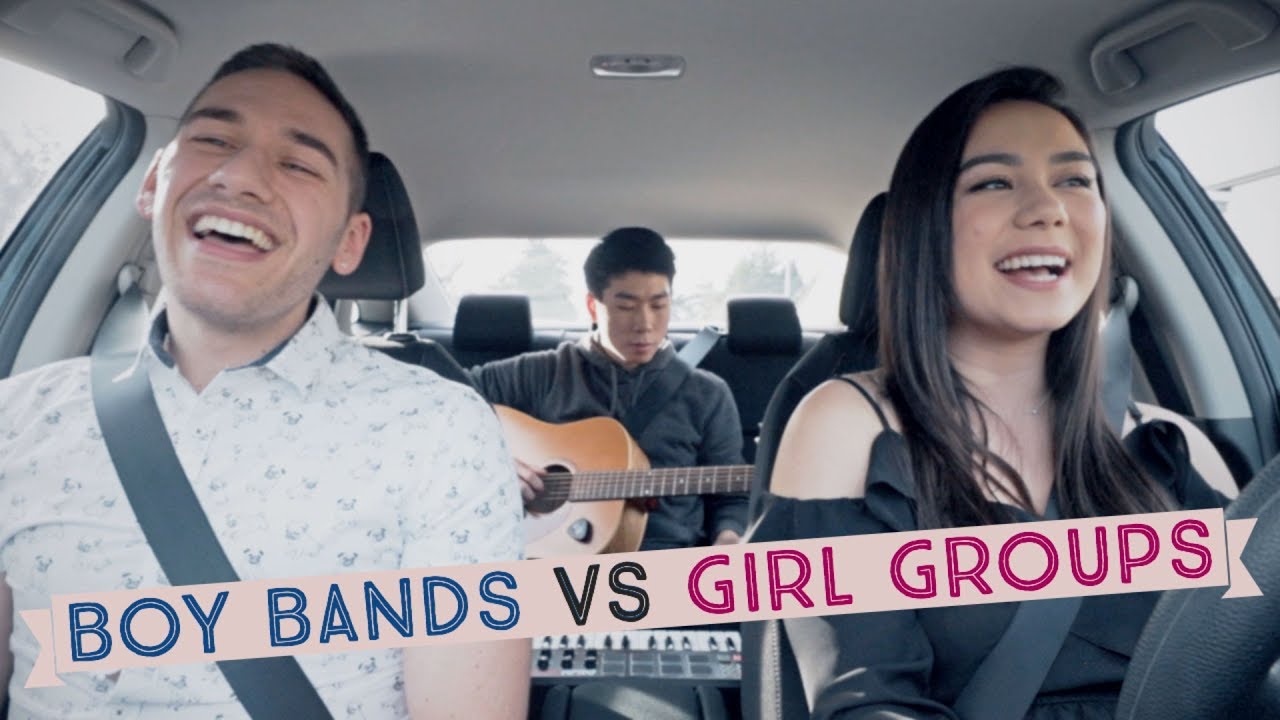 BOY BANDS vs GIRL GROUPS Mashup! | Jessica Zraly, Stephen Scaccia ...