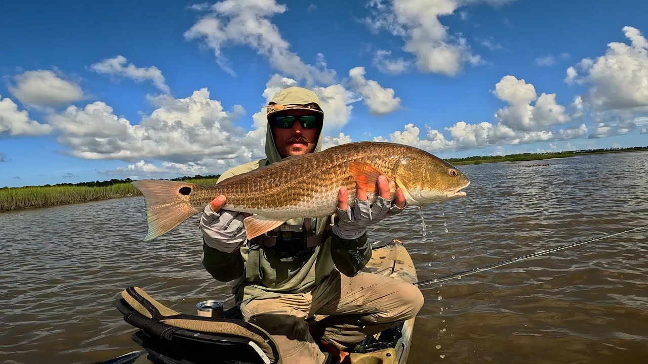 Fly Fishing for Redfish SOLO in a Kayak - Tolomato River - YouTube