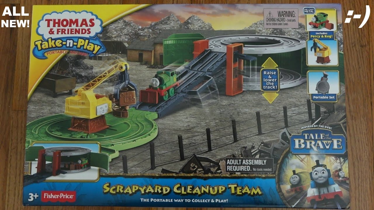 Thomas & Friends: Scrapyard Cleanup Team Take N Play Set Unboxing - YouTube