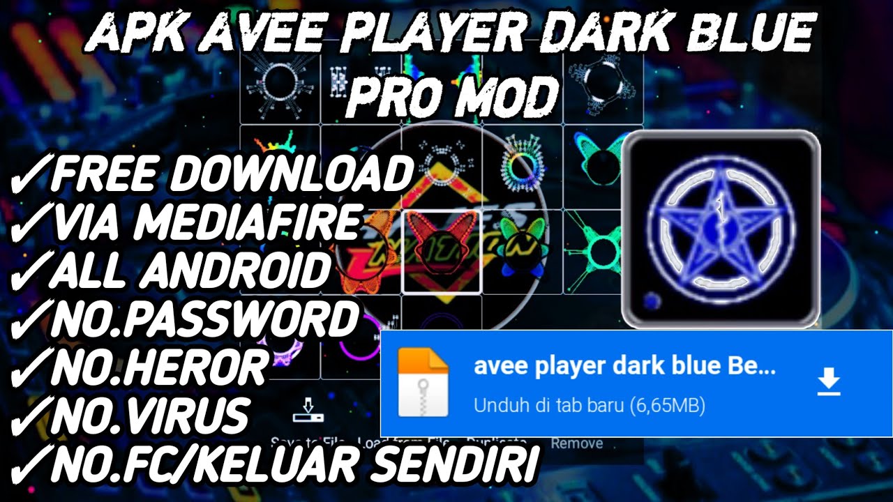 APK AVEE PLAYER DARK BLUE PRO MOD||NO PASSWORD🔹 TANPA RIBET🔹LINK ...