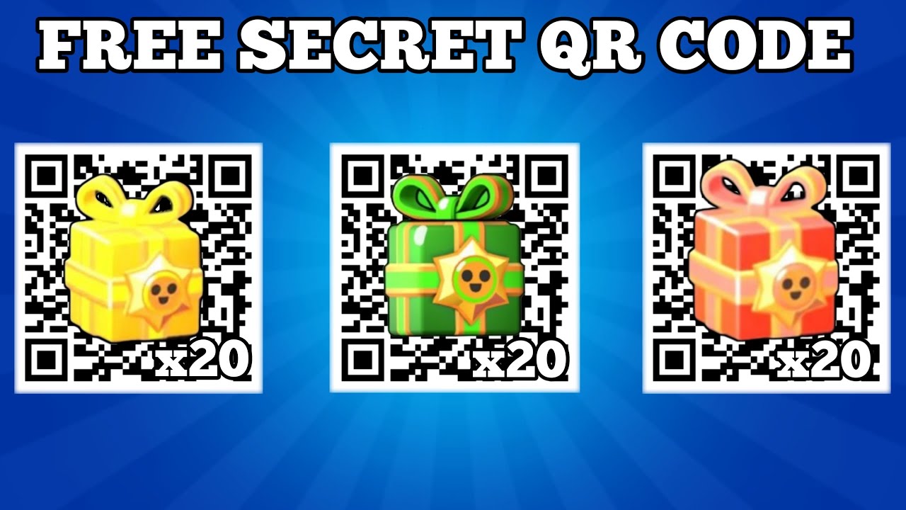 Free Gift 🎁 x20 Legendary Present Secret QR Code - Brawl Stars - YouTube