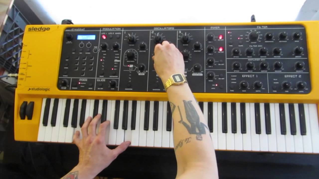 Sound Test Sledge StudioLogic Waldorf Polyphonic Synth - YouTube