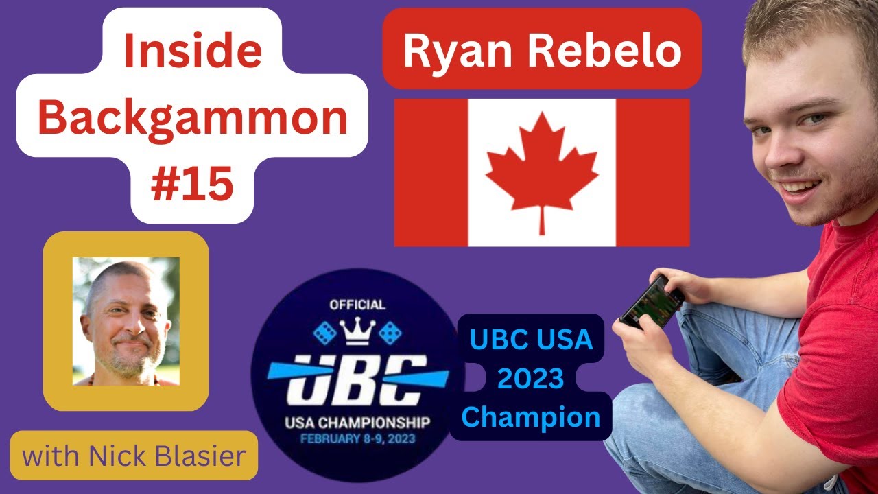Inside Backgammon 15 - Ryan Rebelo, USA UBC 2023 Champion - YouTube