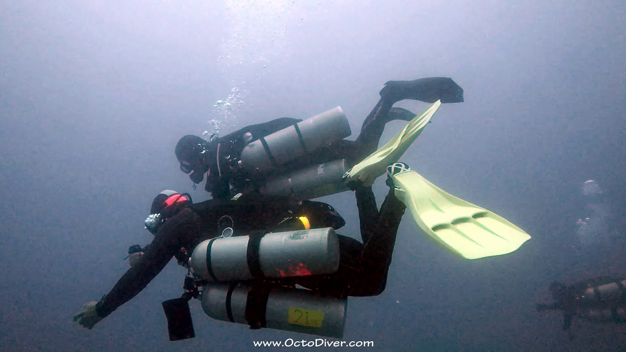 The Dark Side 2 - 45 meters down - Tec SideMount Diving - YouTube
