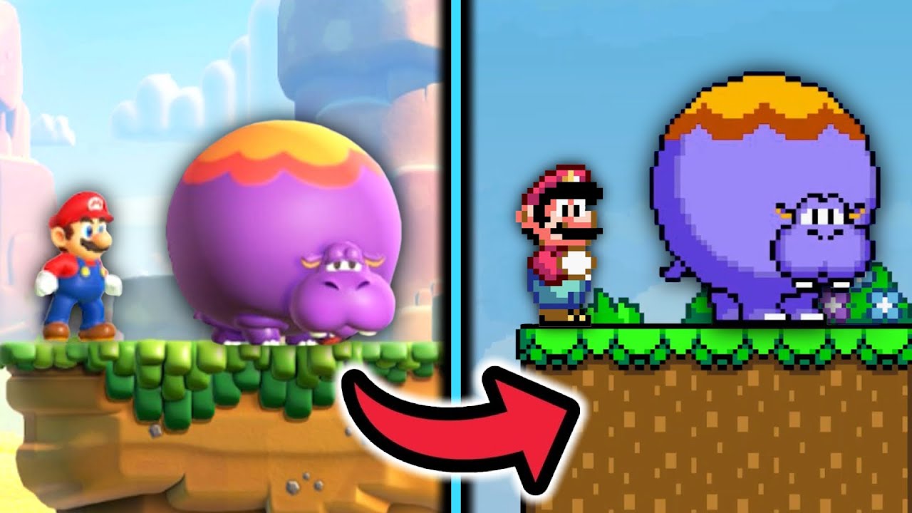 Mario Bros Wonder Levels REMADE in Mario World! - YouTube