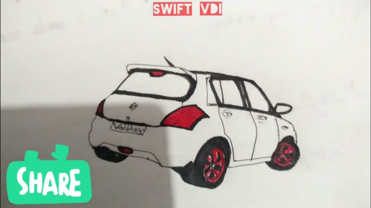 Drawing Maruti Suzuki Swift VDI - YouTube