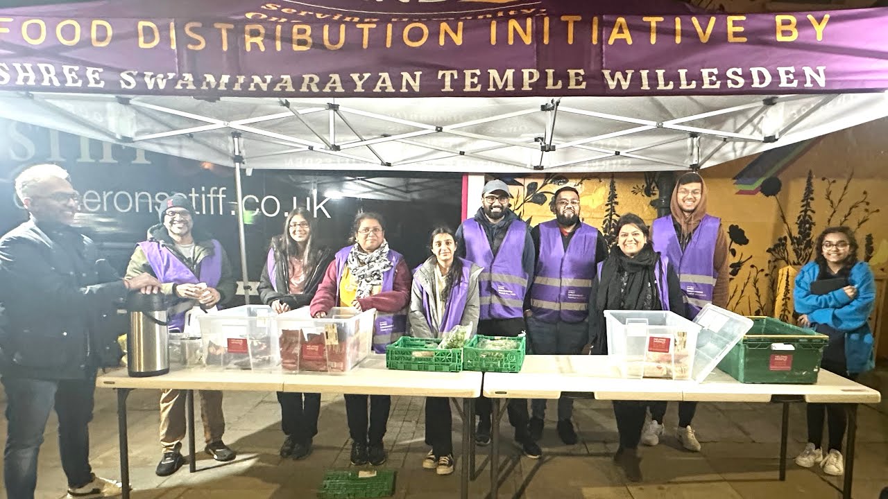 Helping Hands Food Bank - Willesden Mandir - YouTube