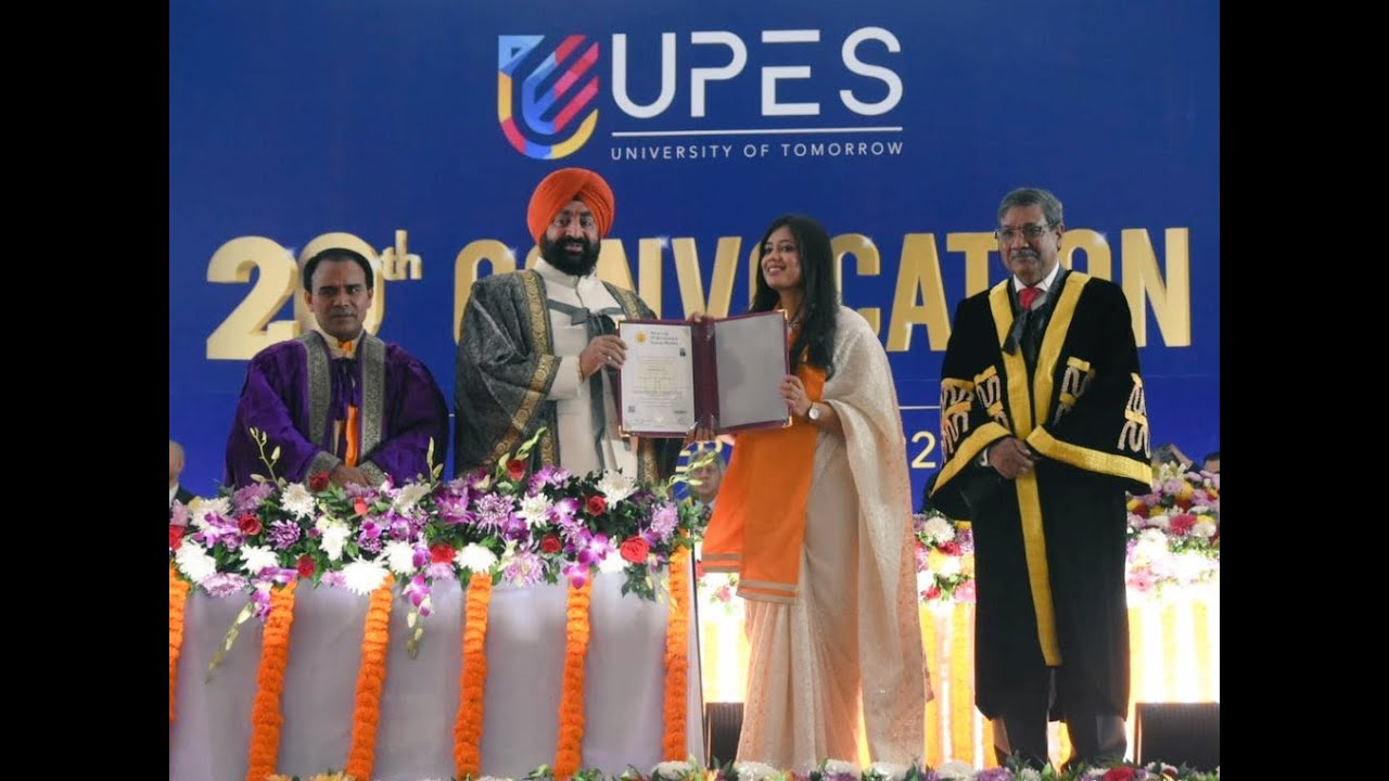 Chaired 20th Convocation Ceremony of University of Petroleum & Energy Studies (UPES) - YouTube