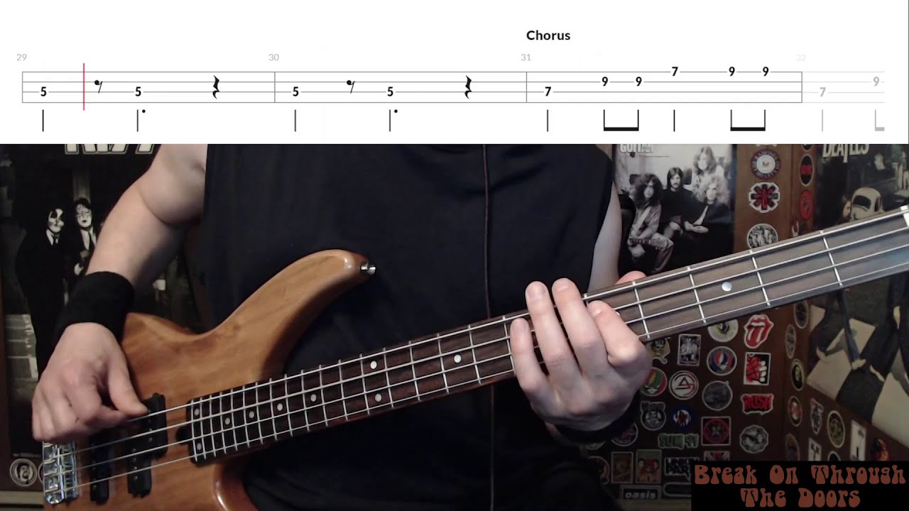 Break On Through by The Doors - Bass Cover with Tabs Play-Along - YouTube